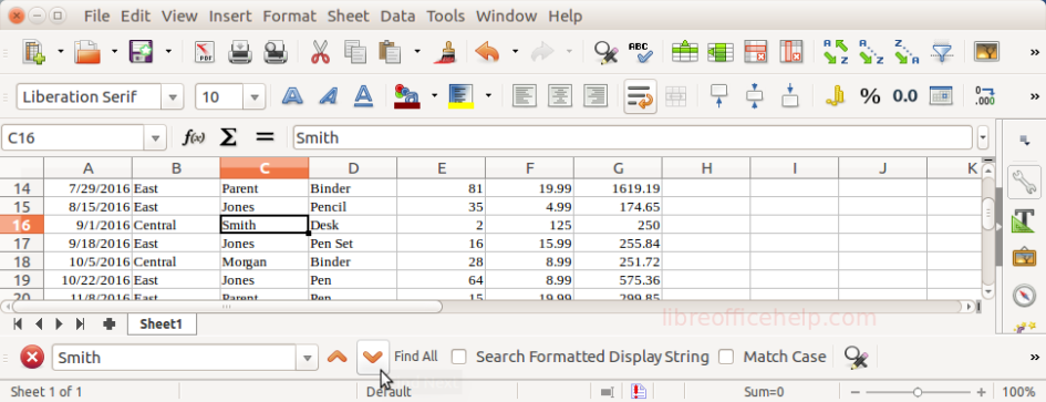 Basics of Find, Replace in LibreOffice Calc - libreofficehelp.com