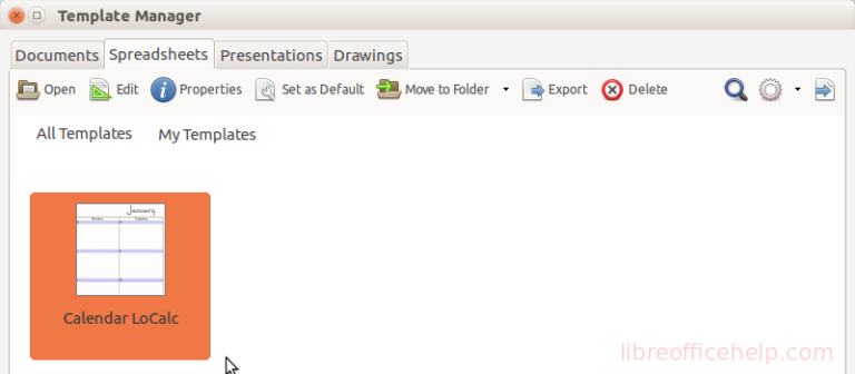 How to Download, Import and Use Templates in LibreOffice Calc ...