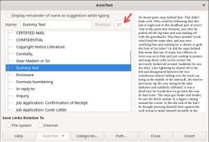 How to Generate Autotext in LibreOffice Writer