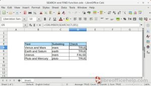 Check If Cell Contains Specific Text in LibreOffice Calc