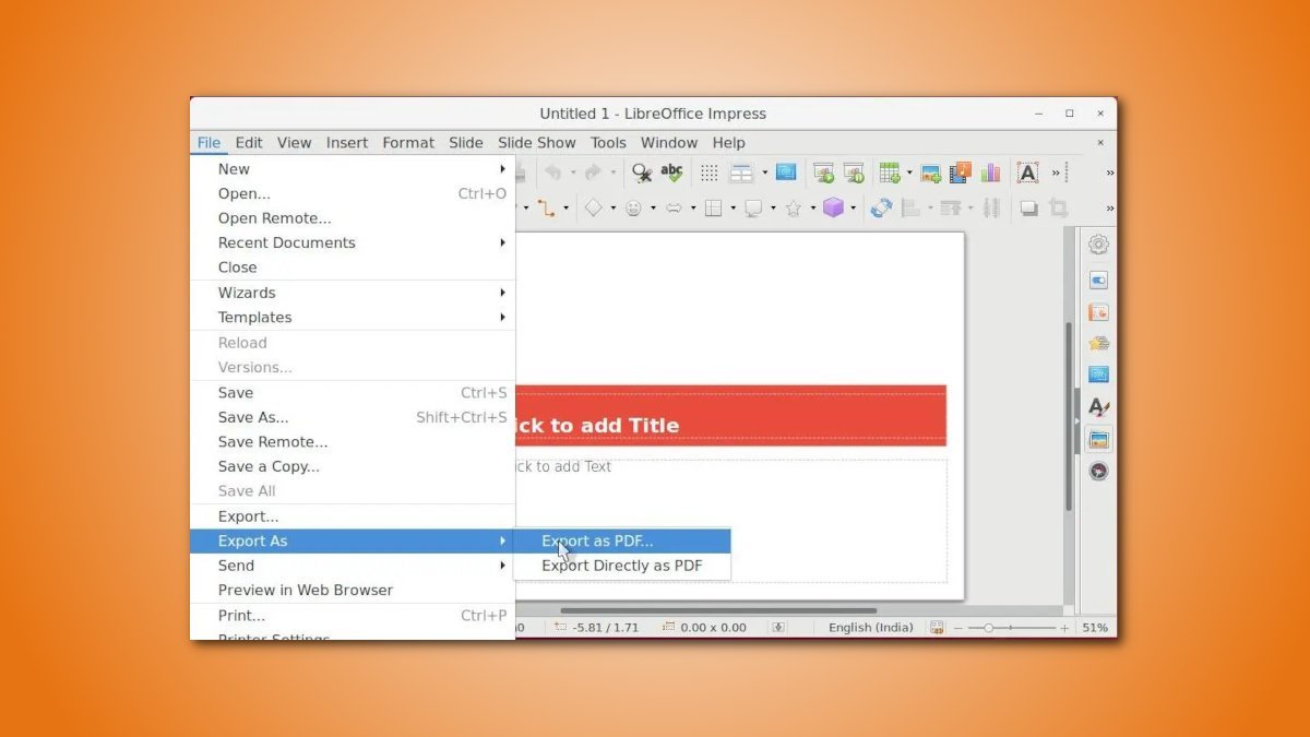 How to Create PDF from Impress Presentation