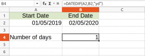 How to Calculate Date Difference in LibreOffice Calc