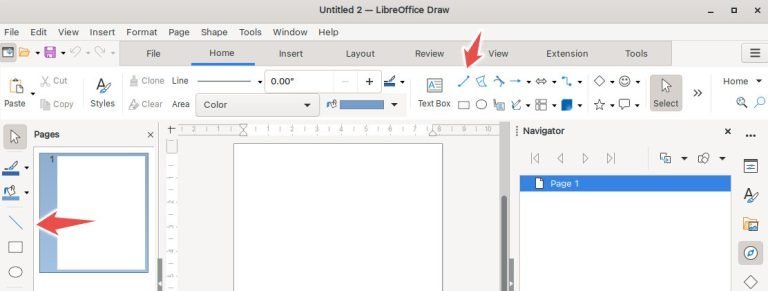How to Draw Lines in LibreOffice Draw - libreofficehelp.com