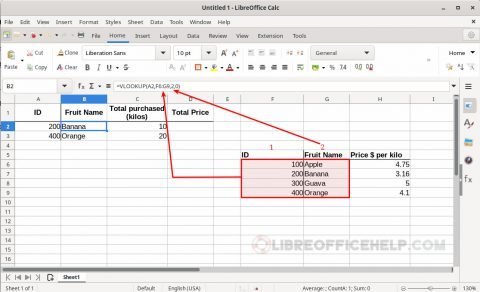 Lookup and Reference Functions in LibreOffice Calc