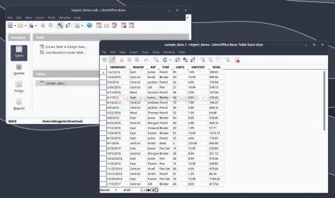How to Import Calc Spreadsheet to Base Database Table
