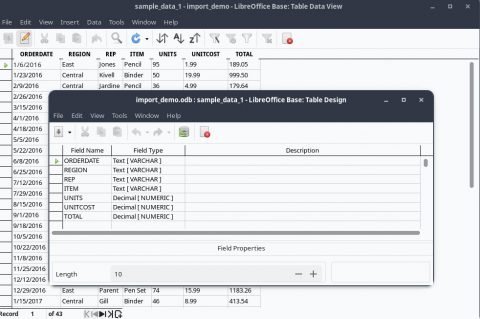 How to Import Calc Spreadsheet to Base Database Table