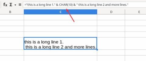 Line Breaks Within Cell in LibreOffice and OpenOffice Calc