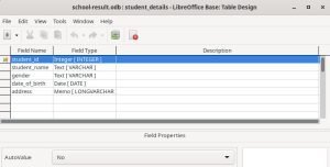 School Result Management System in LibreOffice Base [Projects]
