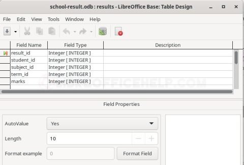 School Result Management System in LibreOffice Base [Projects]