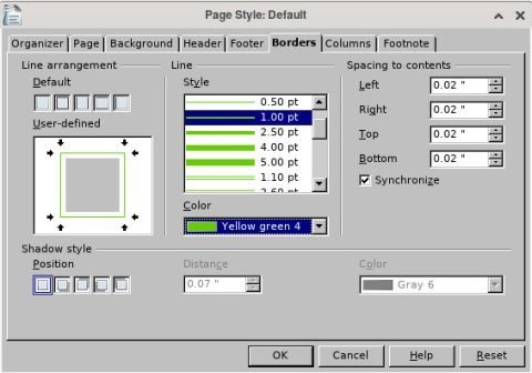 How to Add Borders in LibreOffice and OpenOffice Writer