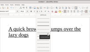 How to Add Dotted Underlines in LibreOffice and OpenOffice