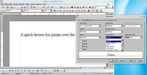 How to Add Dotted Underlines in LibreOffice and OpenOffice