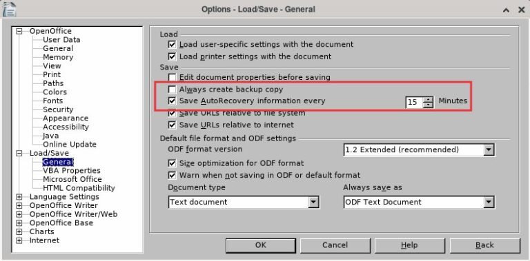 How to Enable Autosave in LibreOffice and OpenOffice