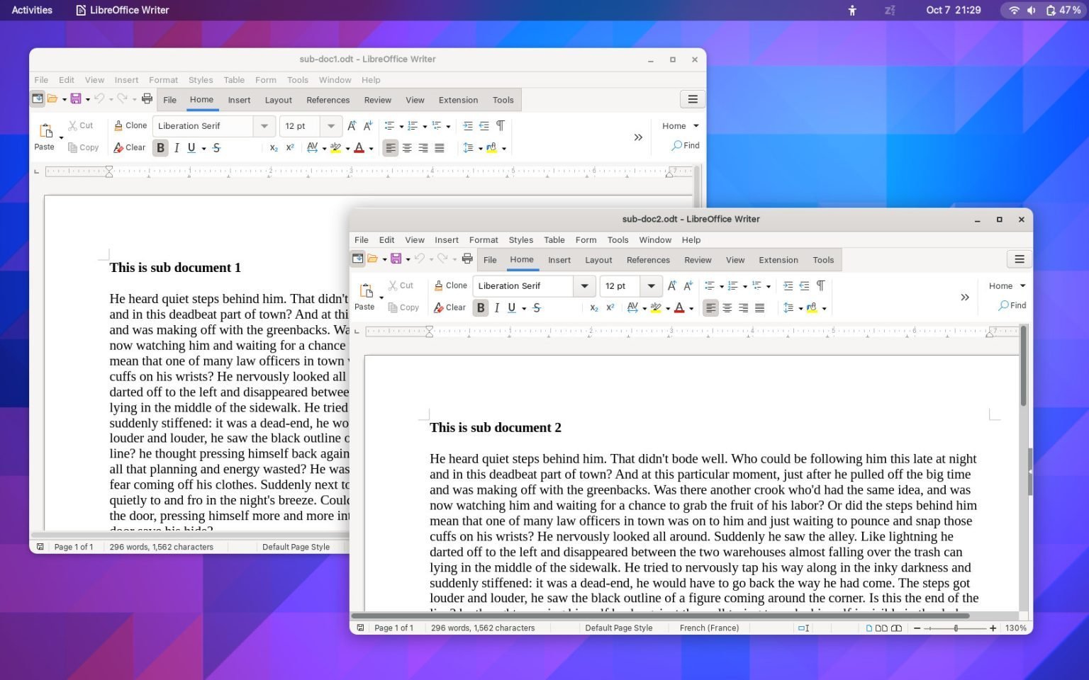 Create Master Document from Multiple Files in LibreOffice